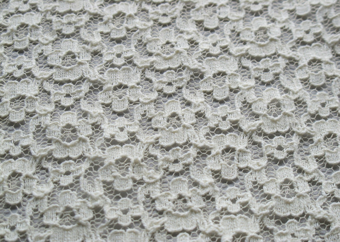 Shrink-Resistant Cotton Nylon Lace Fabric Comfortable 150cm Width CY-LW0148